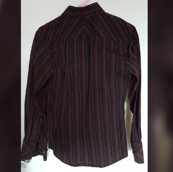 Utility | Shirts | Utility Brown Striped Shirt | Poshmark